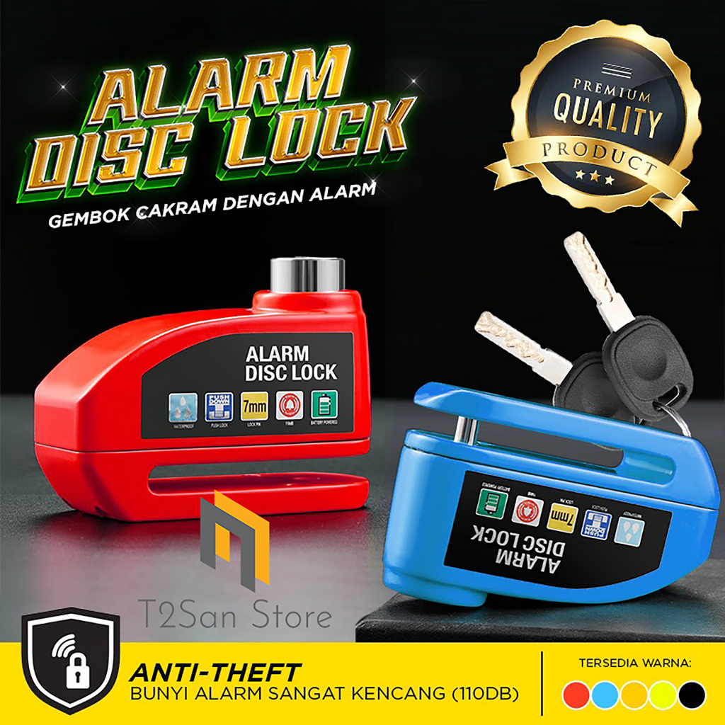 Jual Gembok Motor Alarm Anti Maling Premium | Shopee Indonesia