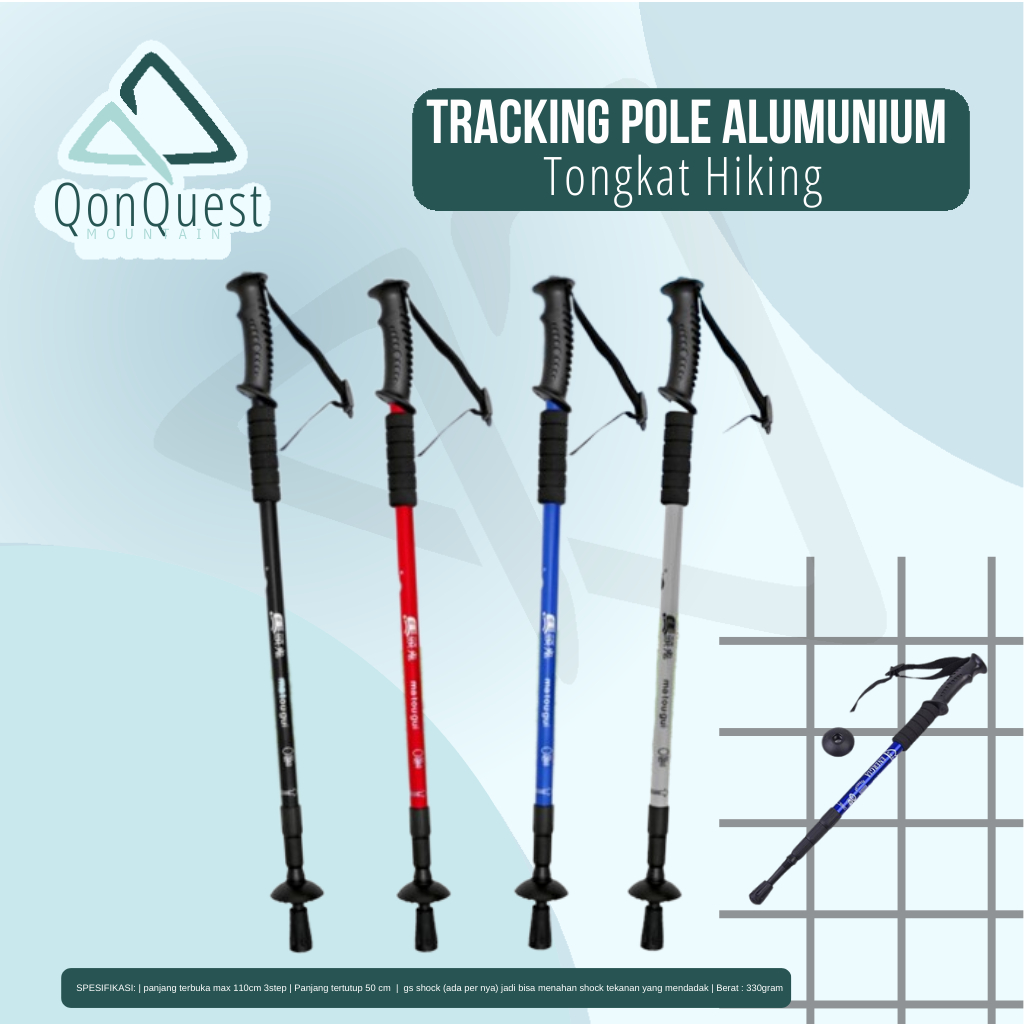 Jual Tracking Pole Alumunium Anti Shock / treking pole / tongkat gunung ...