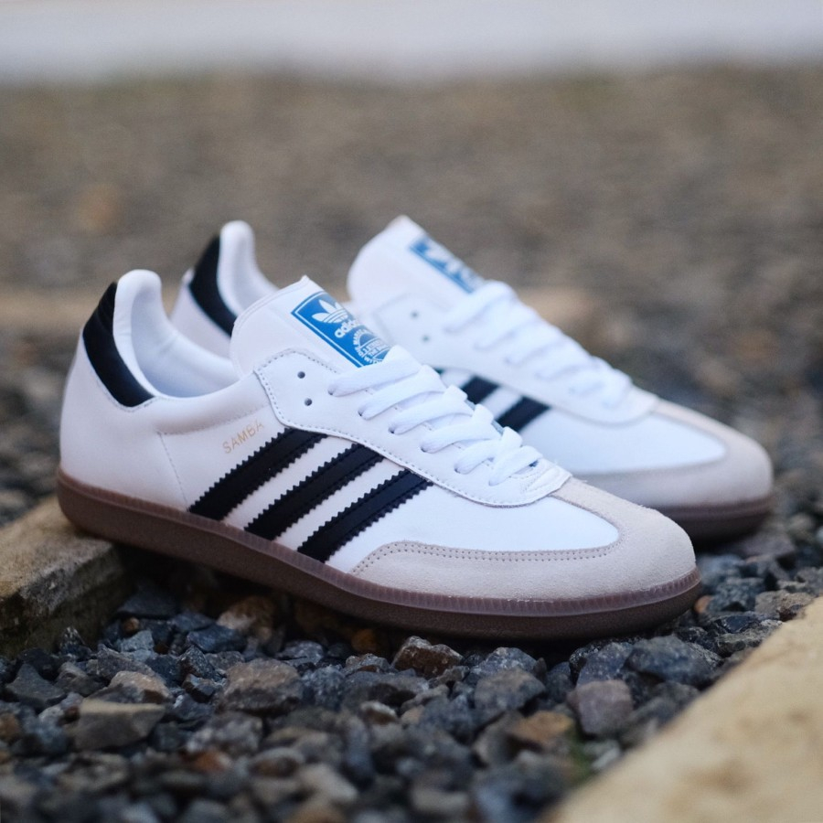 Jual Sepatu Sneakers Samba Putih Hitam Sol Gum Grade Original | Shopee ...