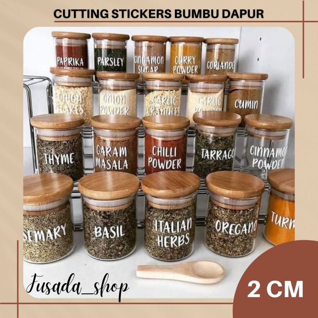 Jual (10 pcs) Sticker bumbu dapur / sticker label bumbu dapur / cutting ...