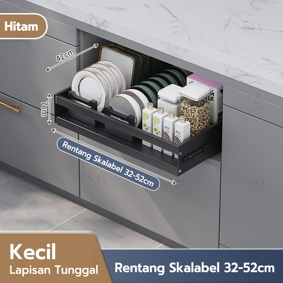 Jual SIV Rak Piring Tarik Rak Laci Piring Rak Piring Untuk Kabinet Rak ...
