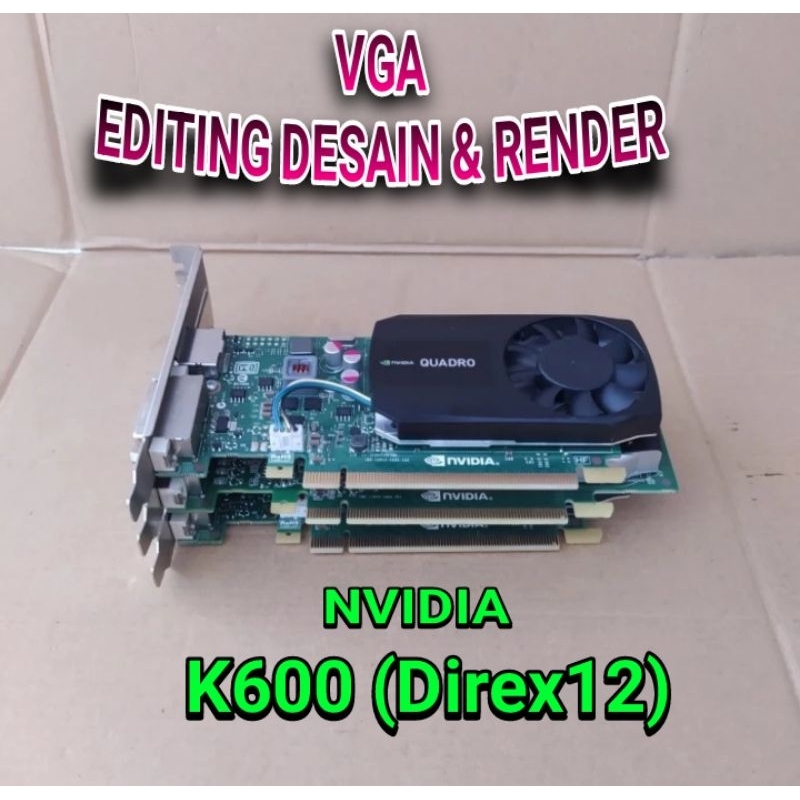 Jual VGA QUADRO K600 1GB DDR3 DIREX12 NEW BARU | Shopee Indonesia