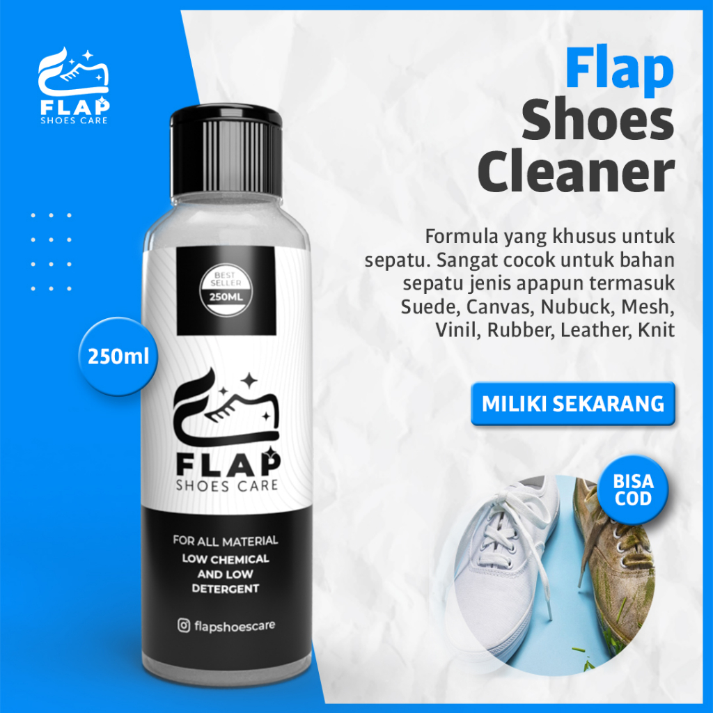 Jual FLAP Cairan Pembersih Sepatu - Shoe Cleaner Sabun Cuci Sepatu 100 ...