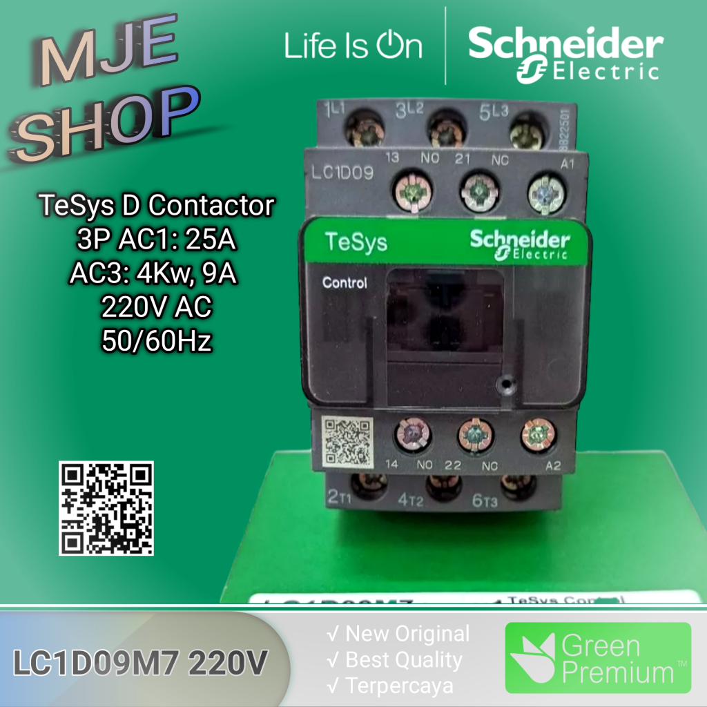 Jual Kontaktor LC1D09M7 Schneider 220v / kontaktor schneider/Contaktor ...
