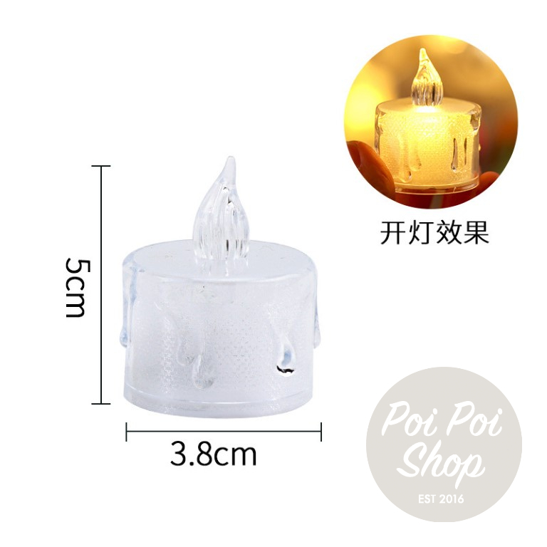 Jual Lilin LED PREMIUM Korea Aesthetic Candle Smokeless Natal Lampu ...