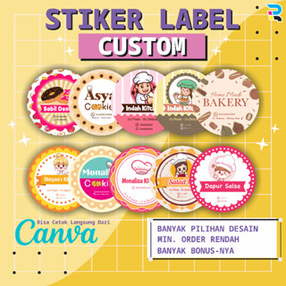 Jual Cetak Sticker Label Kemasan Makanan | Sticker Logo Bulat Chromo ...