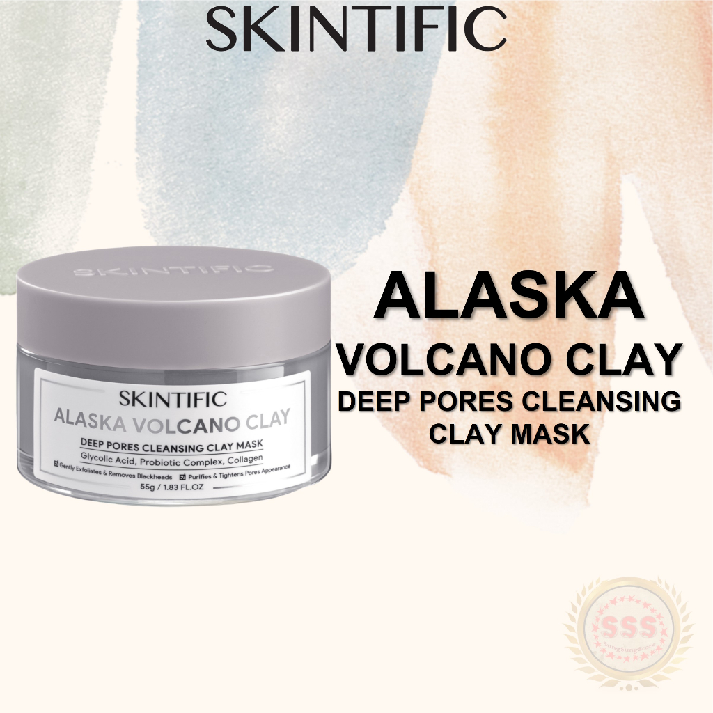 Jual SKINTIFIC Alaska Volcano Clay Mask Masker Komedo Deep Pores ...