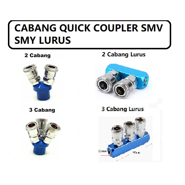 Jual Quick Coupling Cabang Coupler Kopler Sambungan Selang Angin ...