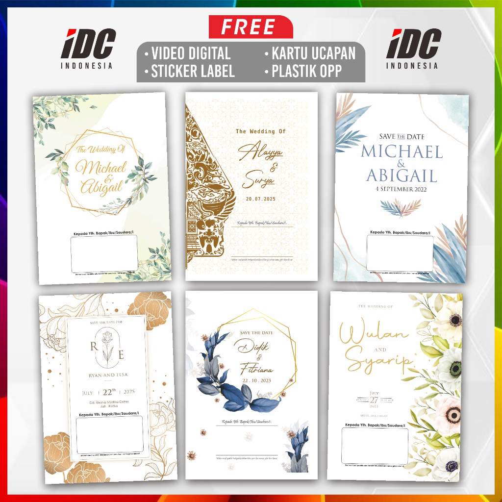 Jual TANPA PO - UNDANGAN PERNIKAHAN PROMO SEHARI JADI undangan nikah ...