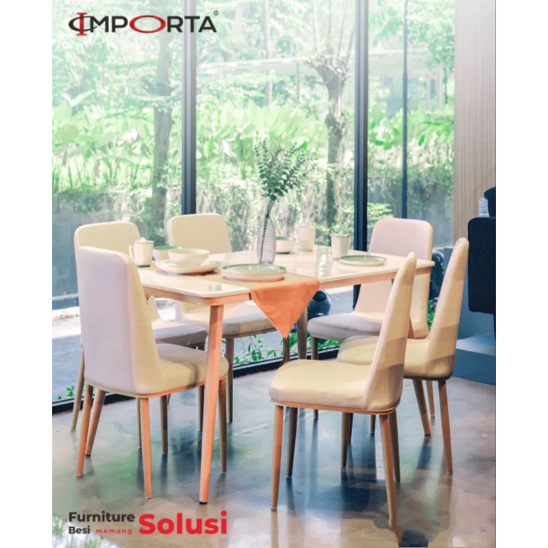 Jual Meja Makan Dan Kursi Makan Marmer By IMPORTA / Meja Makan 6 Kursi ...