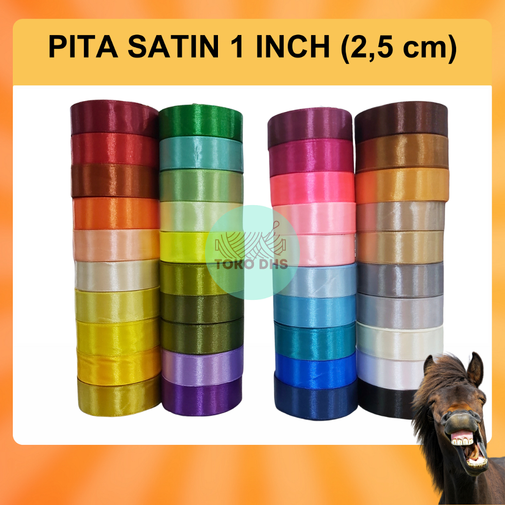 Jual Pita Satin 1 inch (2,5 CM) / Pita Satin 1" 2,5cm | Shopee Indonesia