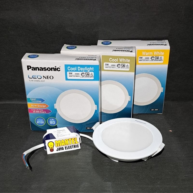 Jual Lampu downlight led panel panasonic IB bulat neo slim 9 watt ...