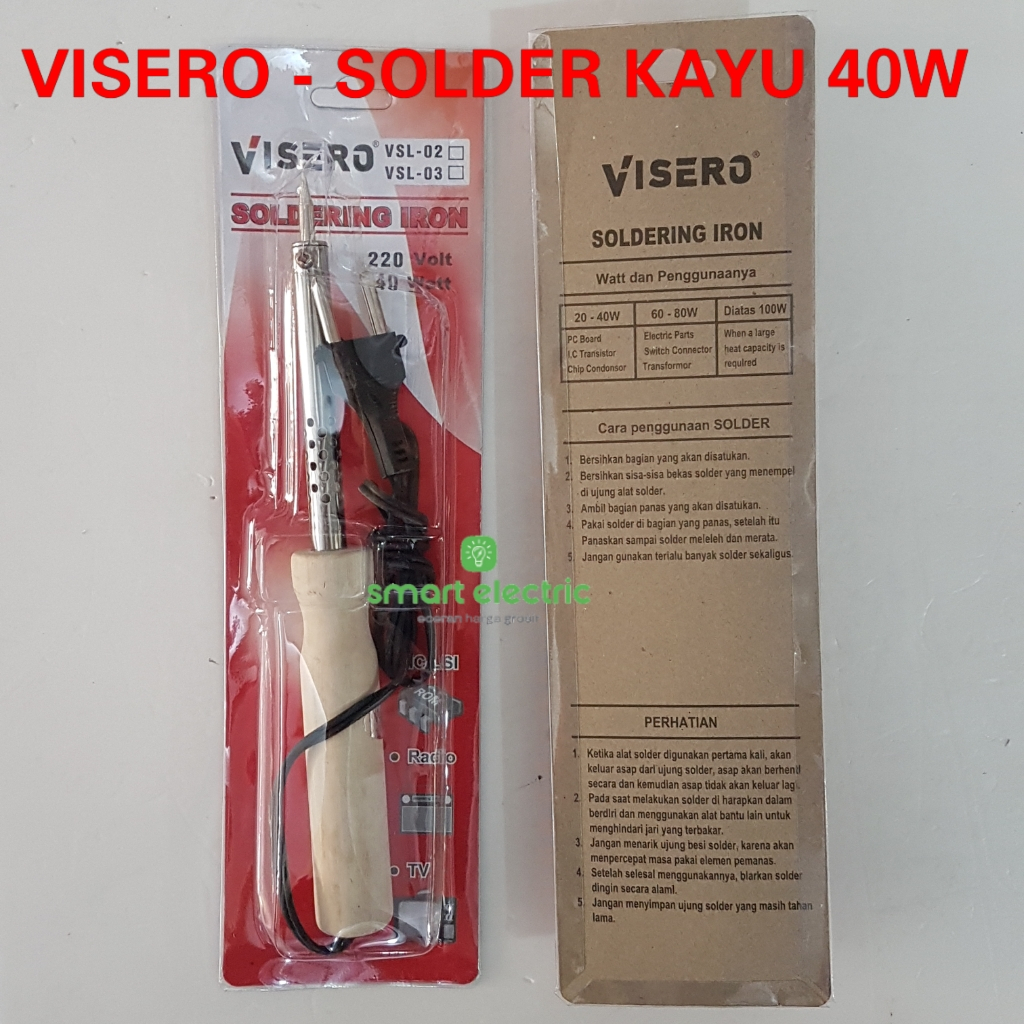 Jual Visero Solder Listrik 40 Watt Gagang Kayu Panas Berkualitas Murah ...