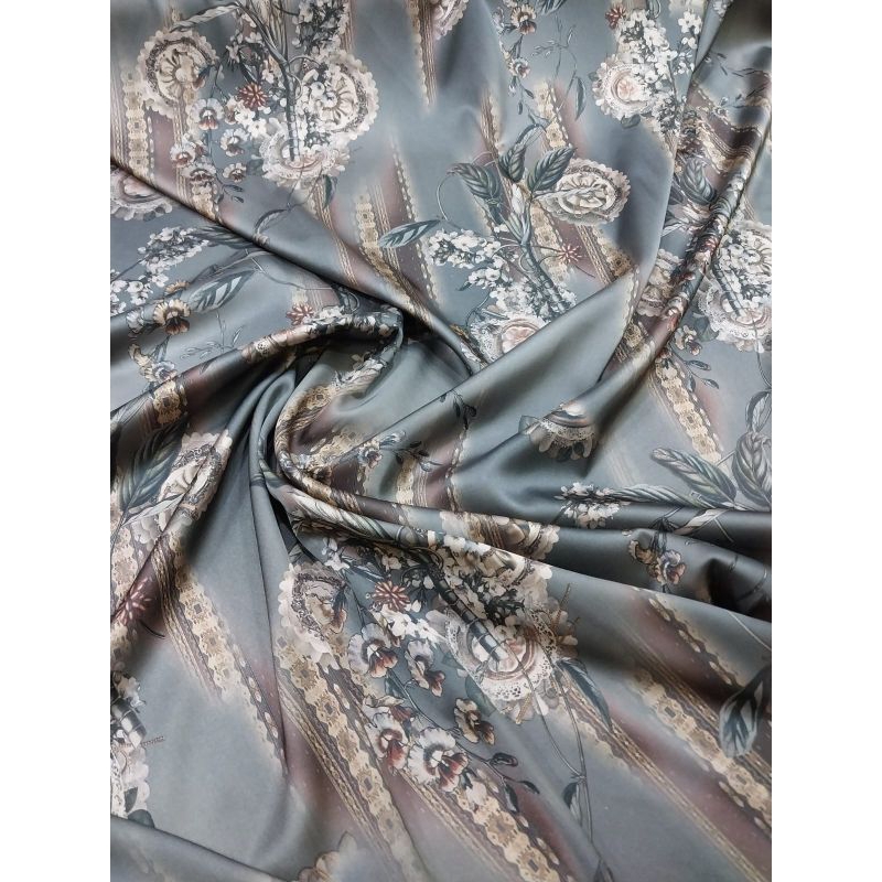 Jual Bahan kain sutra/kain sutra motif bunga _kain dres,gamis,dll ...
