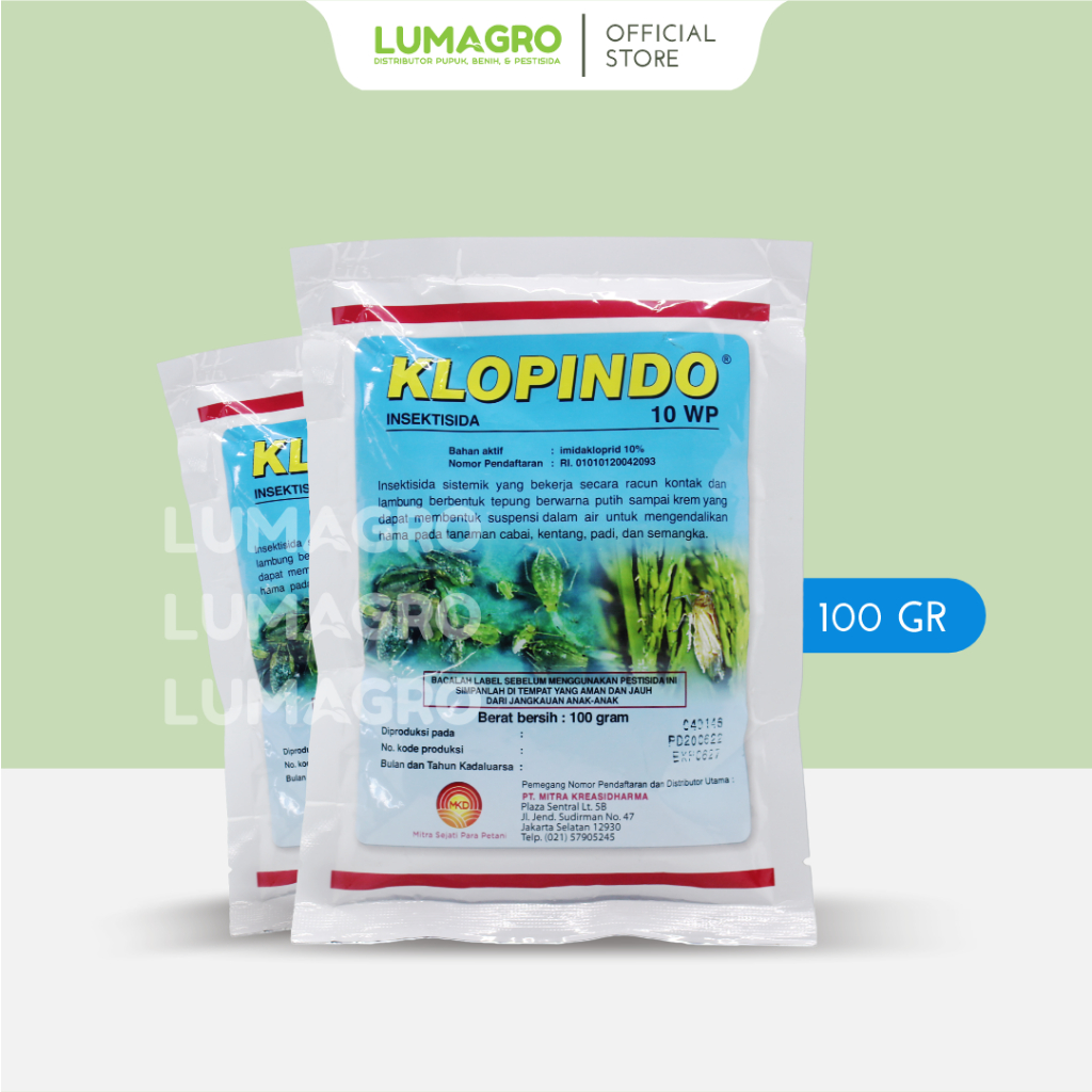 Jual Insektisida Klopindo 10WP 100gr Imidakloprid Obat Pengendali Hama Thrips Walang Sangit ...