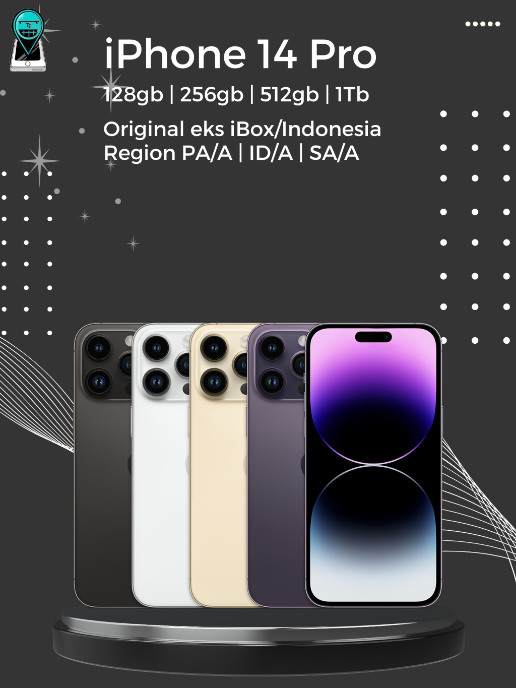Jual HANDPHONE IP 14 PRO 128GB 256GB 512GB 1TB SECOND ORIGINAL FULLSET EX INDONESIA/IBOX ...