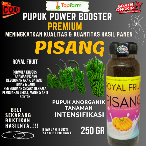 Jual Pupuk Pisang / Pupuk Buah Pisang / Pupuk Royal Fruit 250 gr / Pupuk Pelebat Booster Pisang ...
