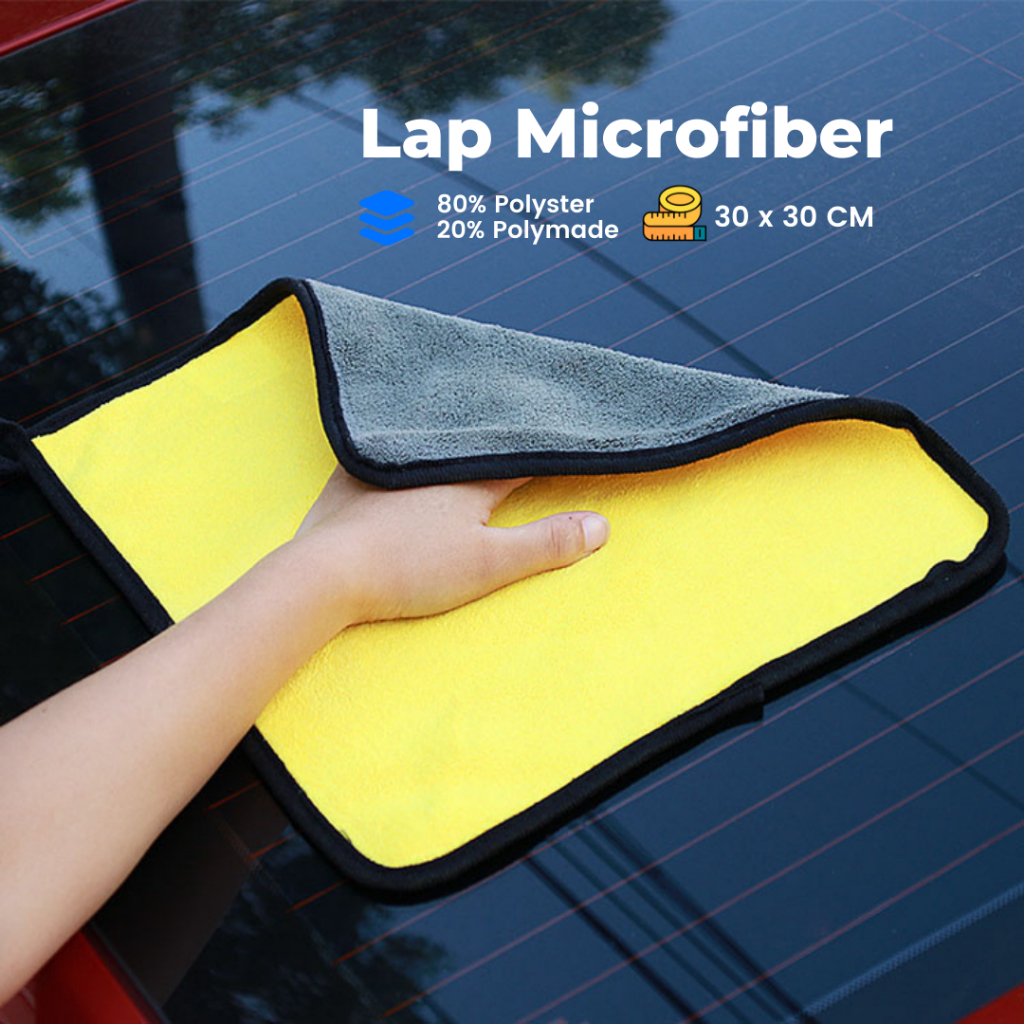 Jual Kain Lap Microfiber 30x30 Serbaguna Kanebo 300 Gsm Otomotif Rumah ...