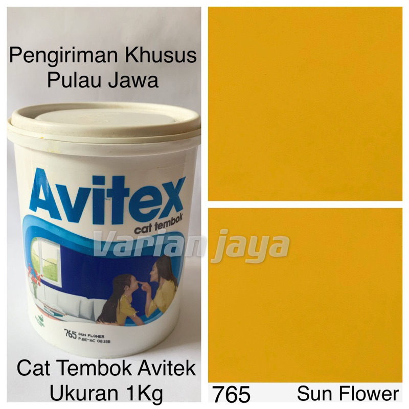 Jual Cat Tembok 1kg Kuning Avitex Sun Flower 765 | Shopee Indonesia