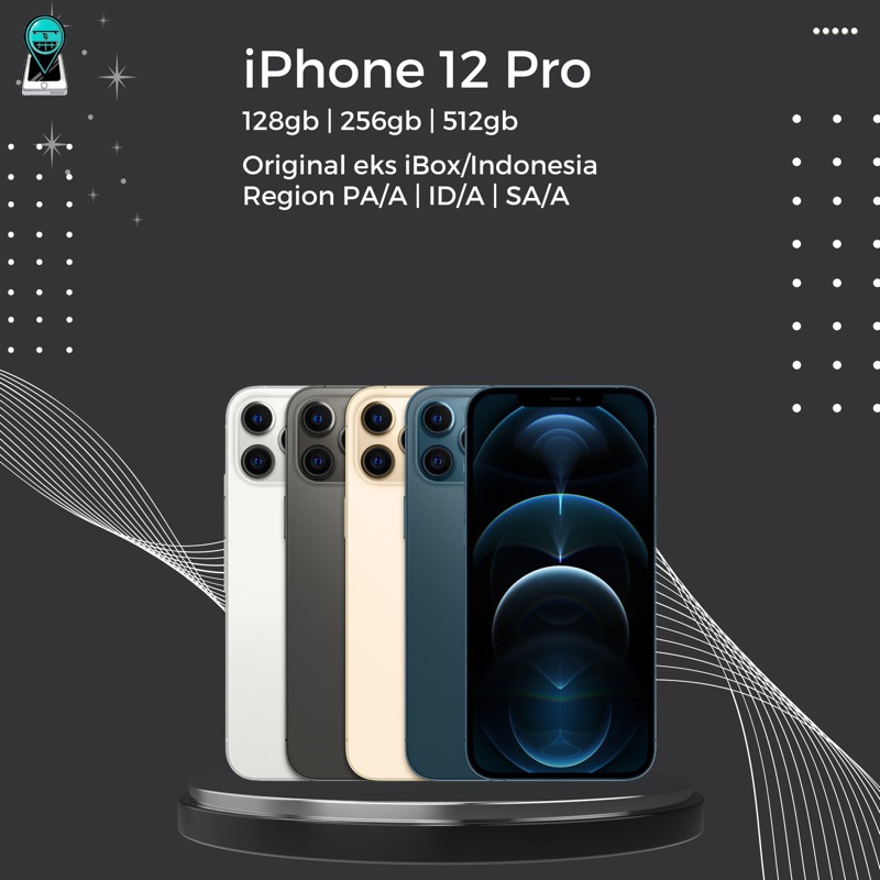 Jual HANDPHONE IP 12 PRO 128GB 256GB 512GB SECOND ORIGINAL FULLSET EX ...