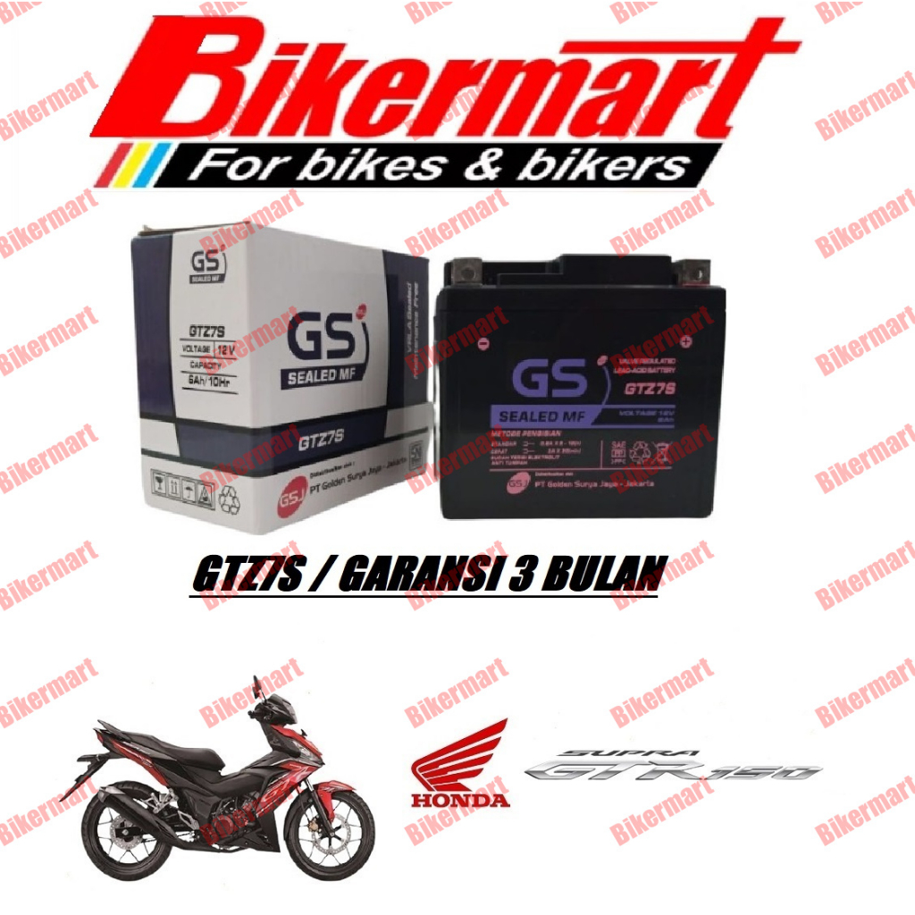 Jual Aki Motor Honda Supra GTR 150 GTZ7S Accu Kering MF | Shopee Indonesia