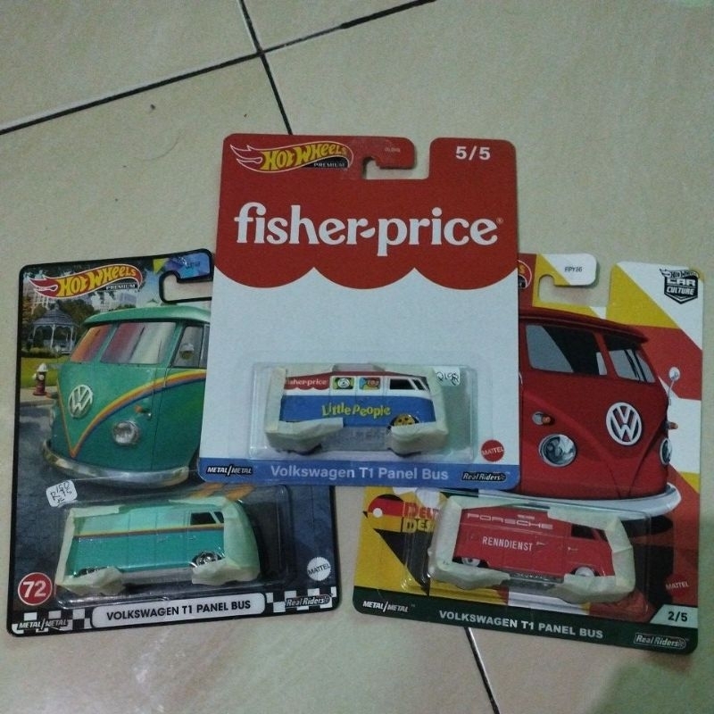 Jual Hotwheels Volkswagen T1 Panel Bus Deutchland, Boulevard, Fisher ...