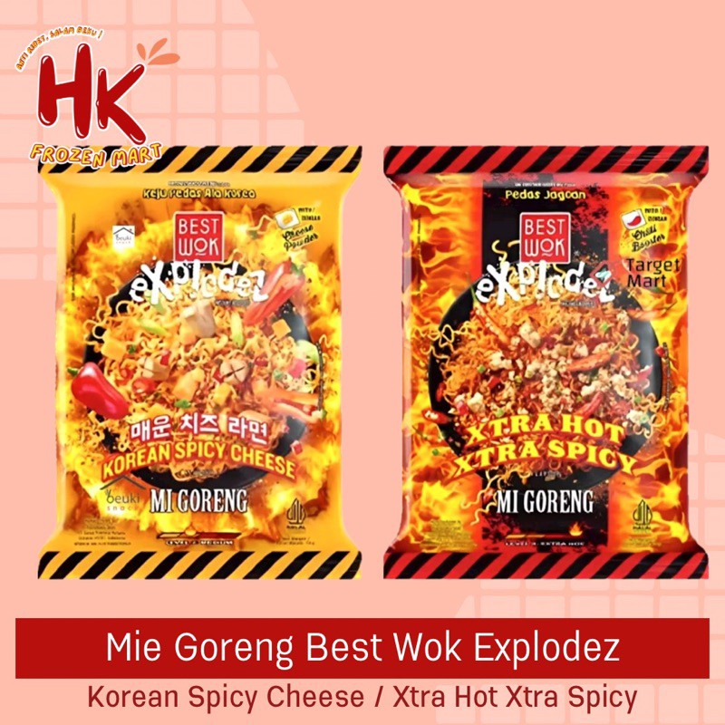 Jual Mie Best Wok Explodez Korean Cheese Extra Hot Spicy Sambal Belacan ...