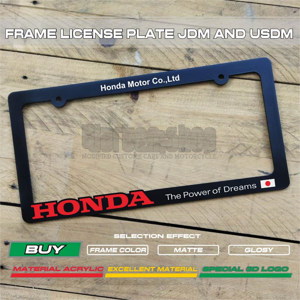 Jual FRAME PLATE MOBIL JDM AND USDM HONDA JAPAN | Shopee Indonesia