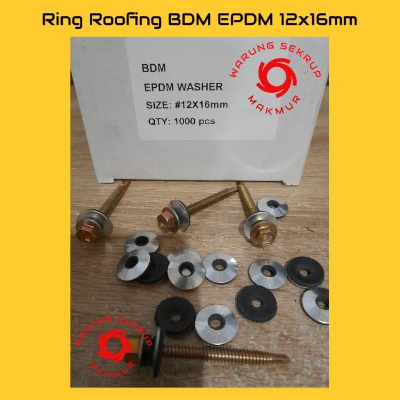 Jual (50 pcs) Ring Sekrup Roofing / Roof Seal 12x16mm / EPDM Bounded ...