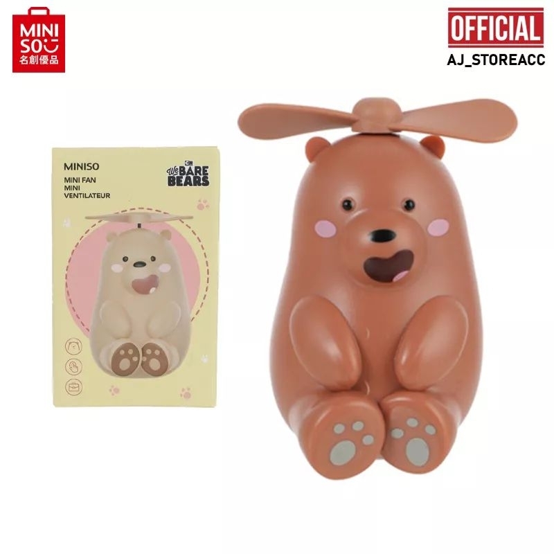 Jual mini fan original miniso we bare bear | Shopee Indonesia