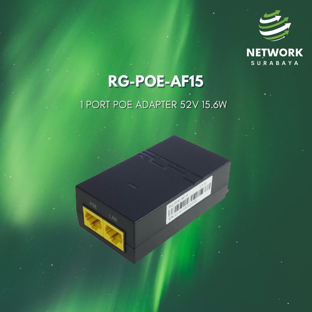 Jual RUIJIE REYEE RG-POE-AF15 1 PORT POE ADAPTER 52V 15.6W | Shopee ...
