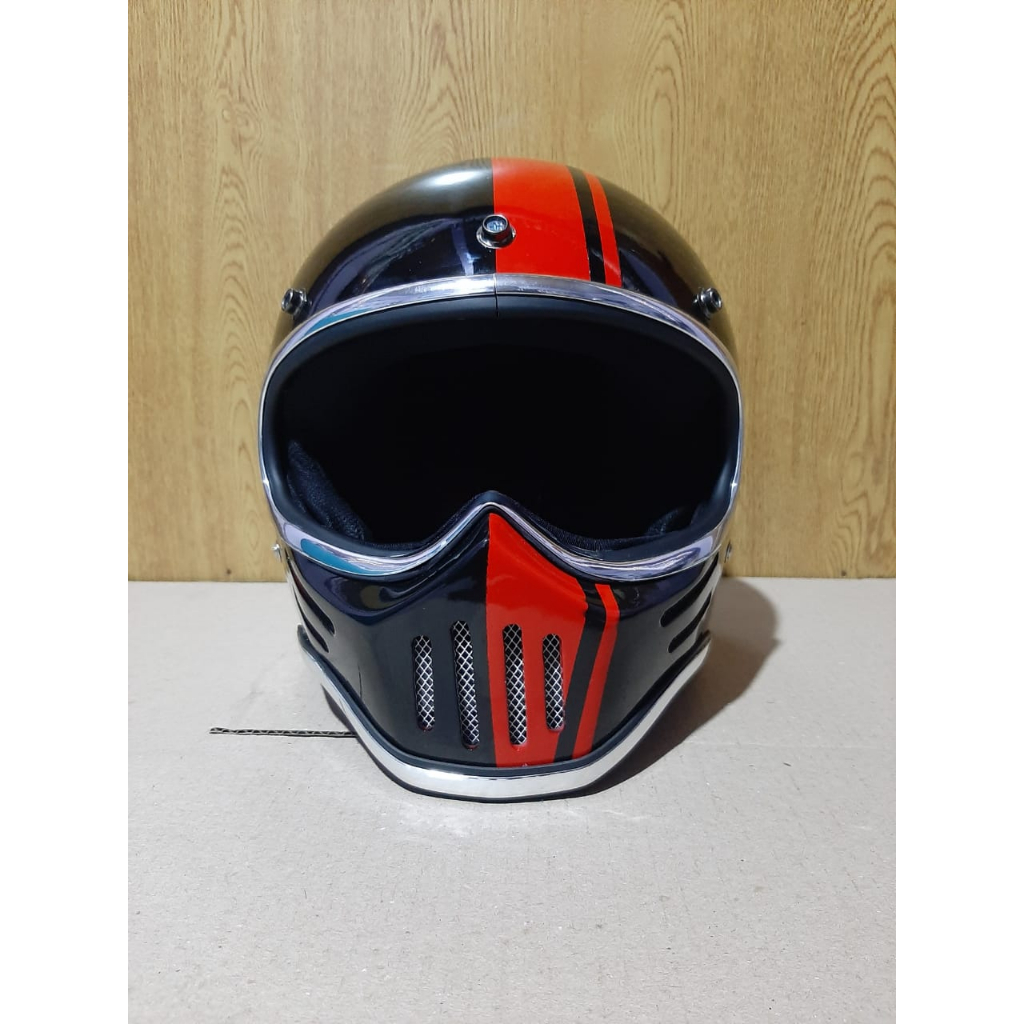 Jual Helm Custom M39 Bandit retro classic bobber Cakil fullface-helm ...
