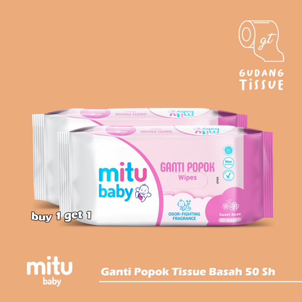 Jual Mitu Tissue Basah 50 Sheets - Buy 1 Get 1 | Shopee Indonesia