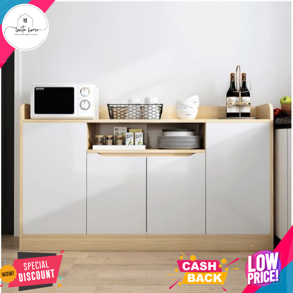 Jual Buffet Besar Serbaguna / Rak Serbaguna Panjang Minimalis / Rak ...