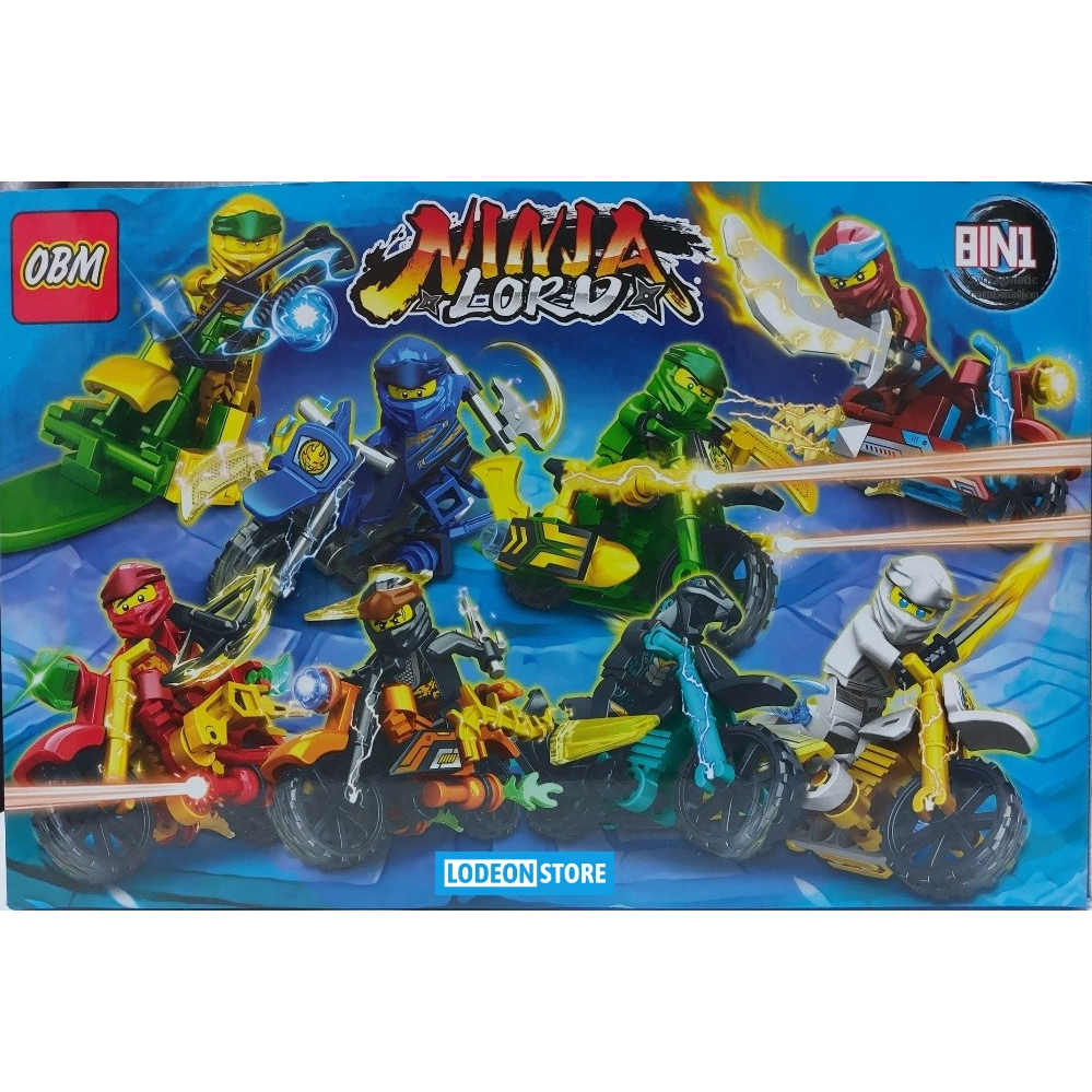 Jual Brick Ninja Lord Minifigure dan Motor 8 in 1 OBM 99121 - Lodeon ...