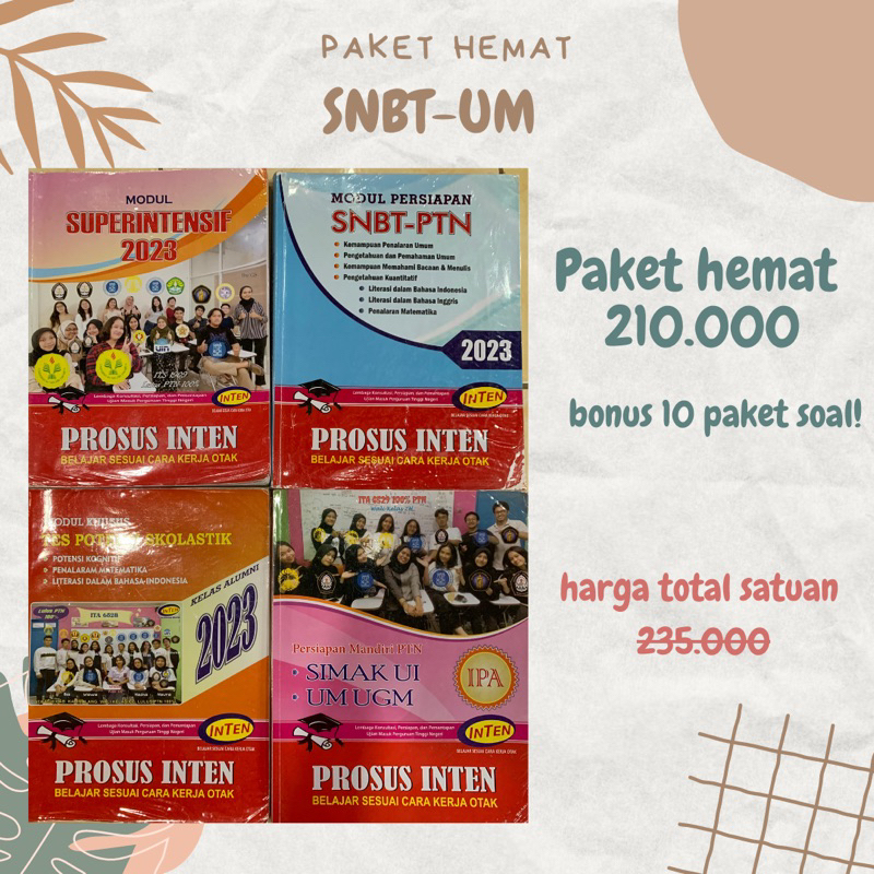 Jual PAKET HEMAT MODUL PROSUS INTEN (PRELOVED) | Shopee Indonesia