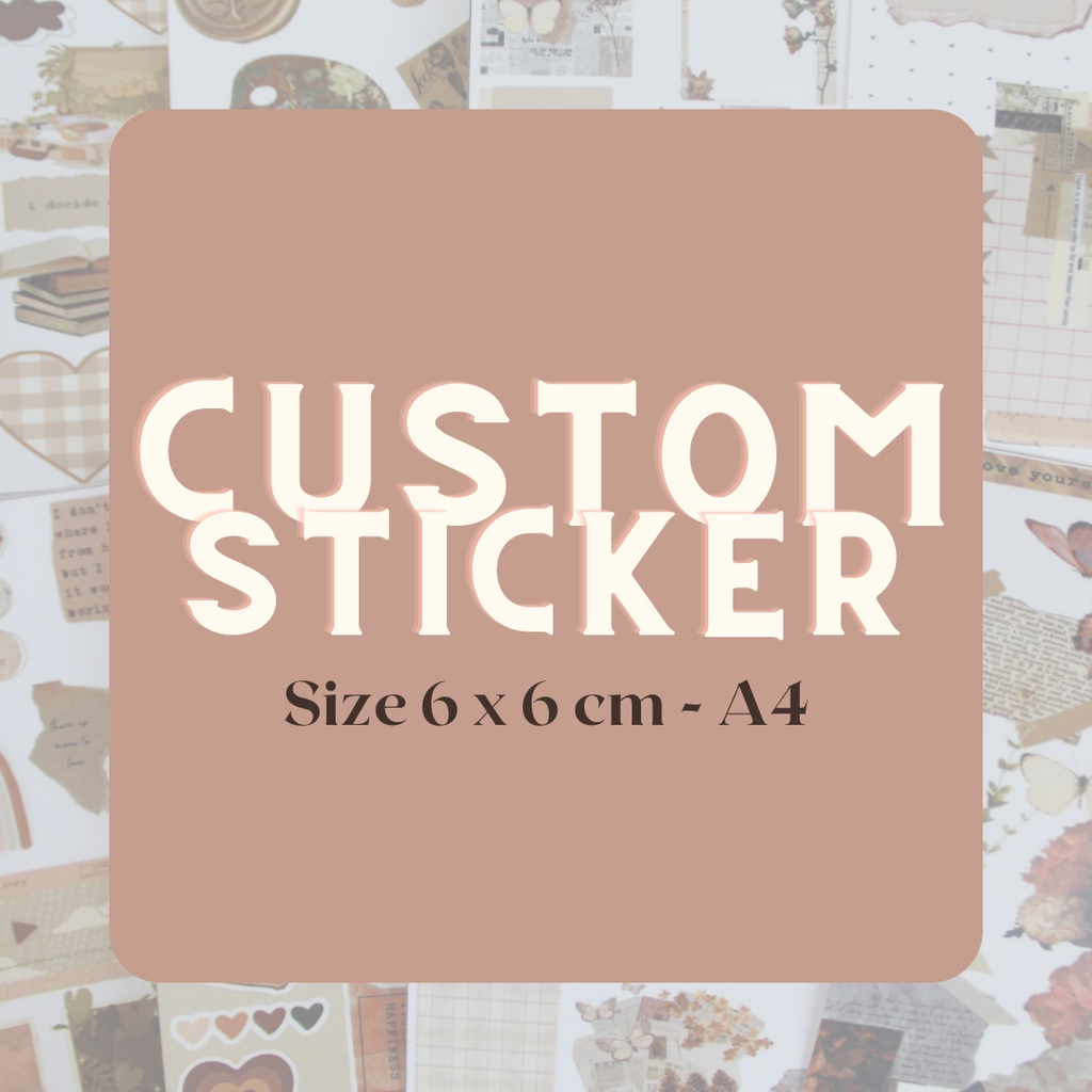Jual CUSTOM STICKER Size A5 A4 Sticker Aesthetic Vintage Jurnal ...