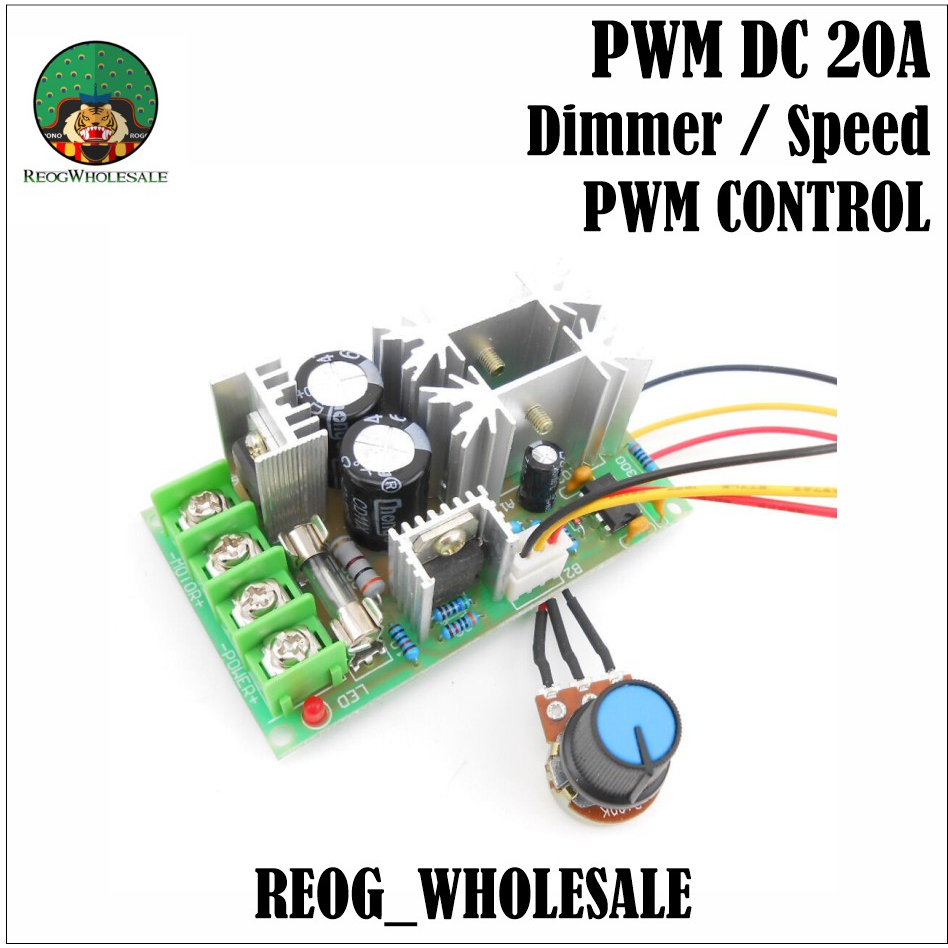 Jual Terangshop17 High Power Pwm Speed Control Motor Dc Led Dimmer 20A ...