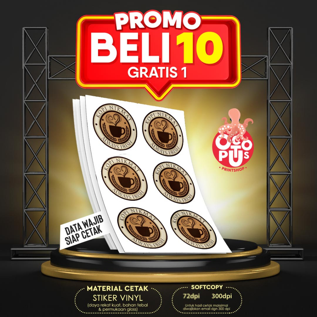 Jual PROMO Cetak Stiker Vinyl / Cetak Stiker Label Kemasan / Label ...