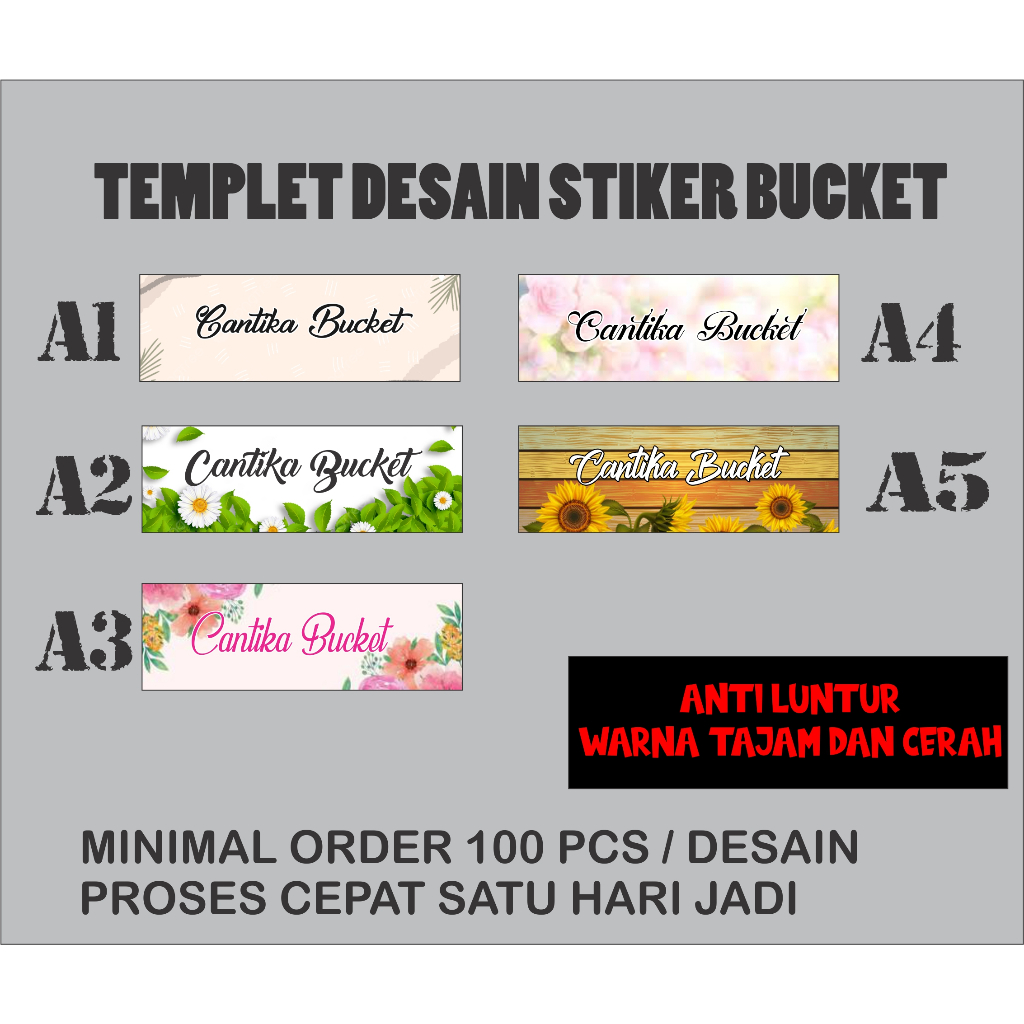Jual STIKER BUCKET STIKER PRODUK STIKER KEMASAN STIKER COSTUM | Shopee ...