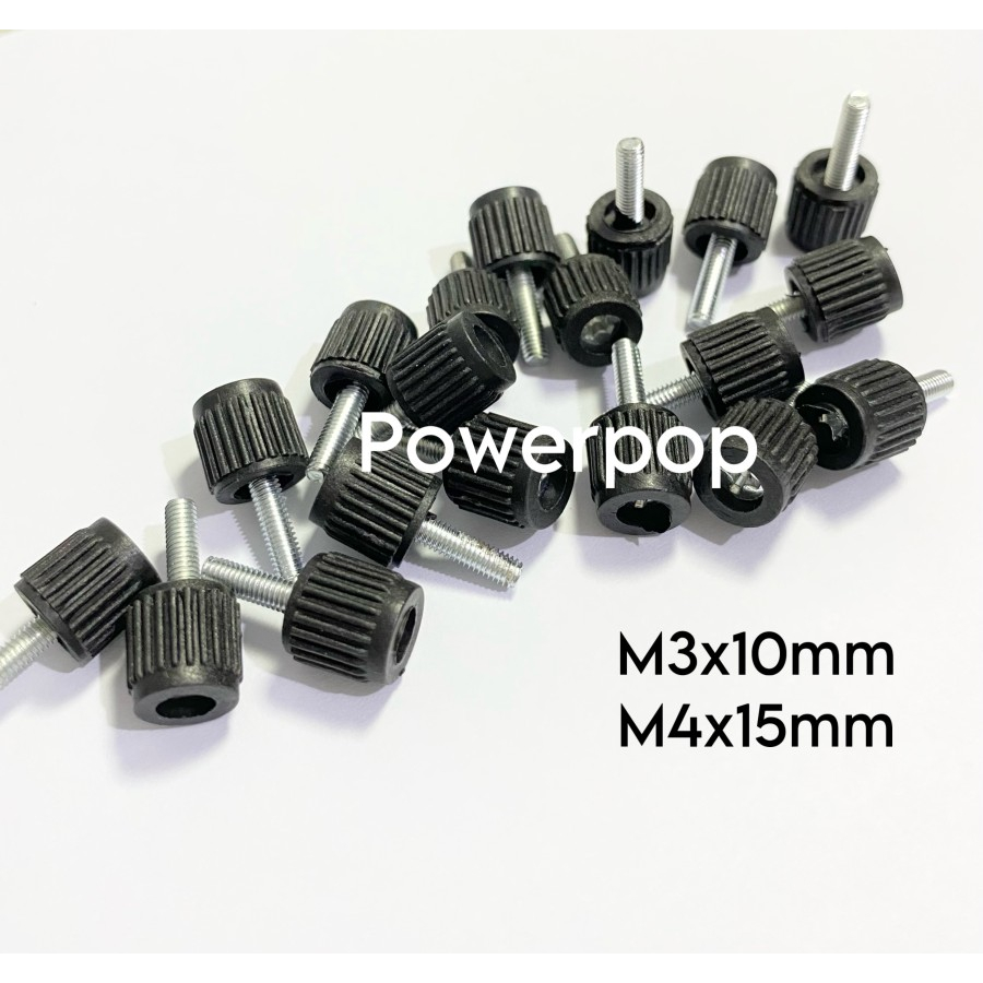 Jual Baut Knop Star M3 M4 Kenop Kuping m3x10 m4x15 Baut Pegangan Mini ...