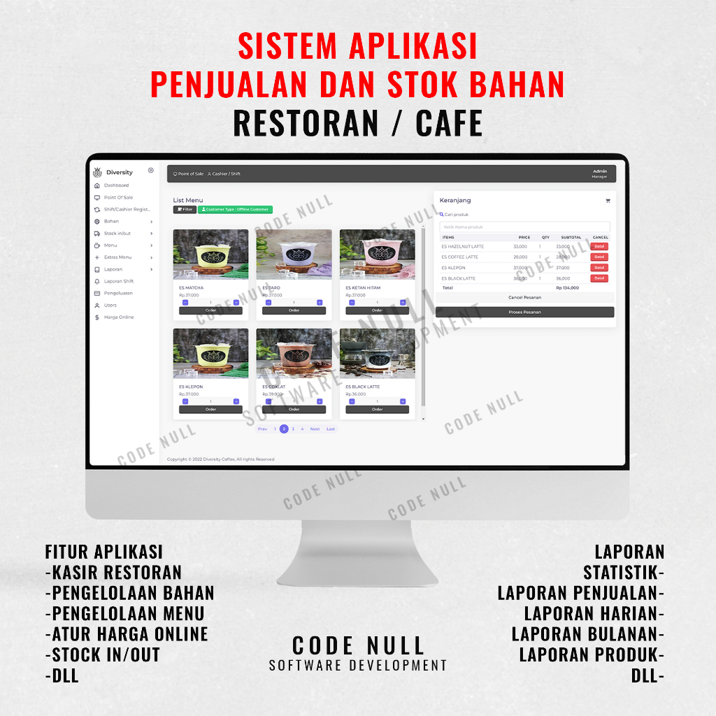 Jual Sistem Aplikasi Penjualan dan Stok Bahan Restoran / Cafe | Shopee Indonesia
