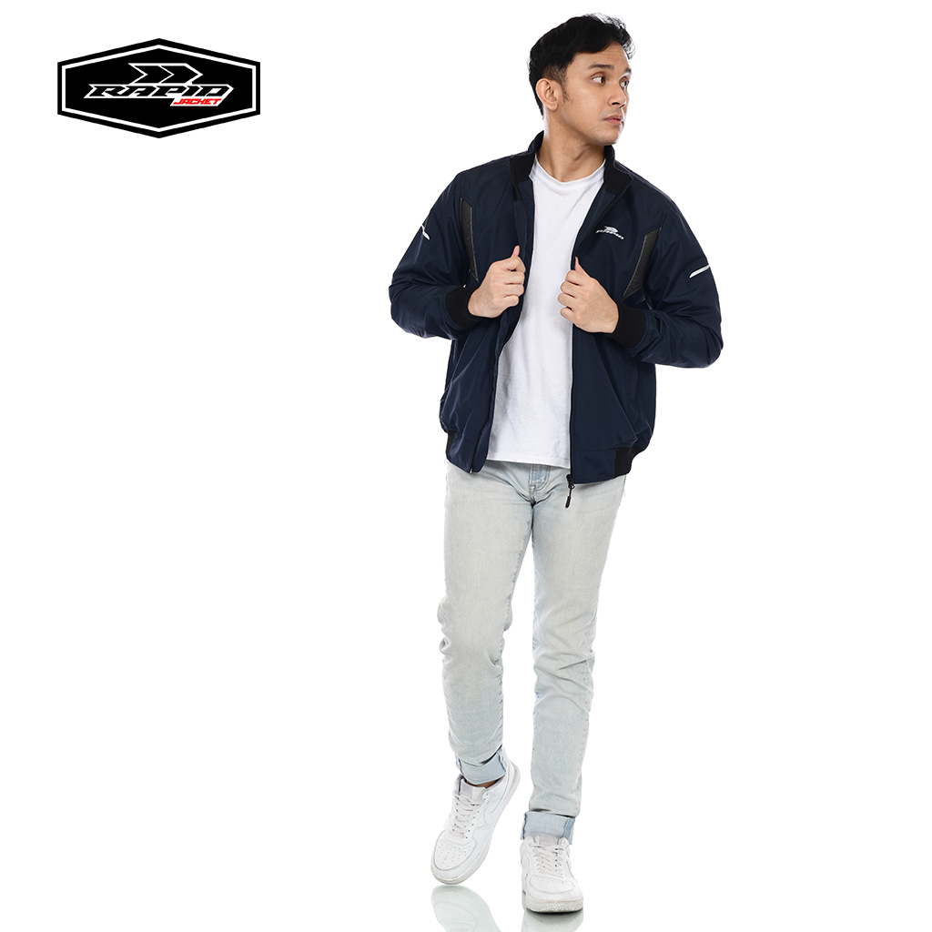 Jual Jaket bomber RAPID MISSION warna NAVY biru pria parasit premium ...