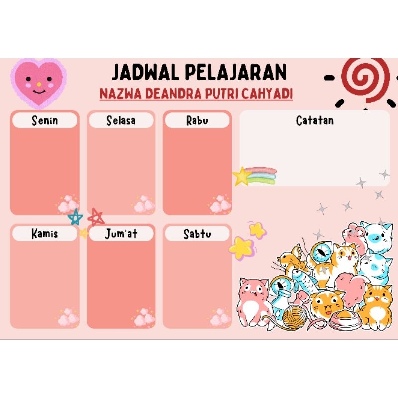 Jual Sticker Jadwal Pelajaran (Custom) | Shopee Indonesia