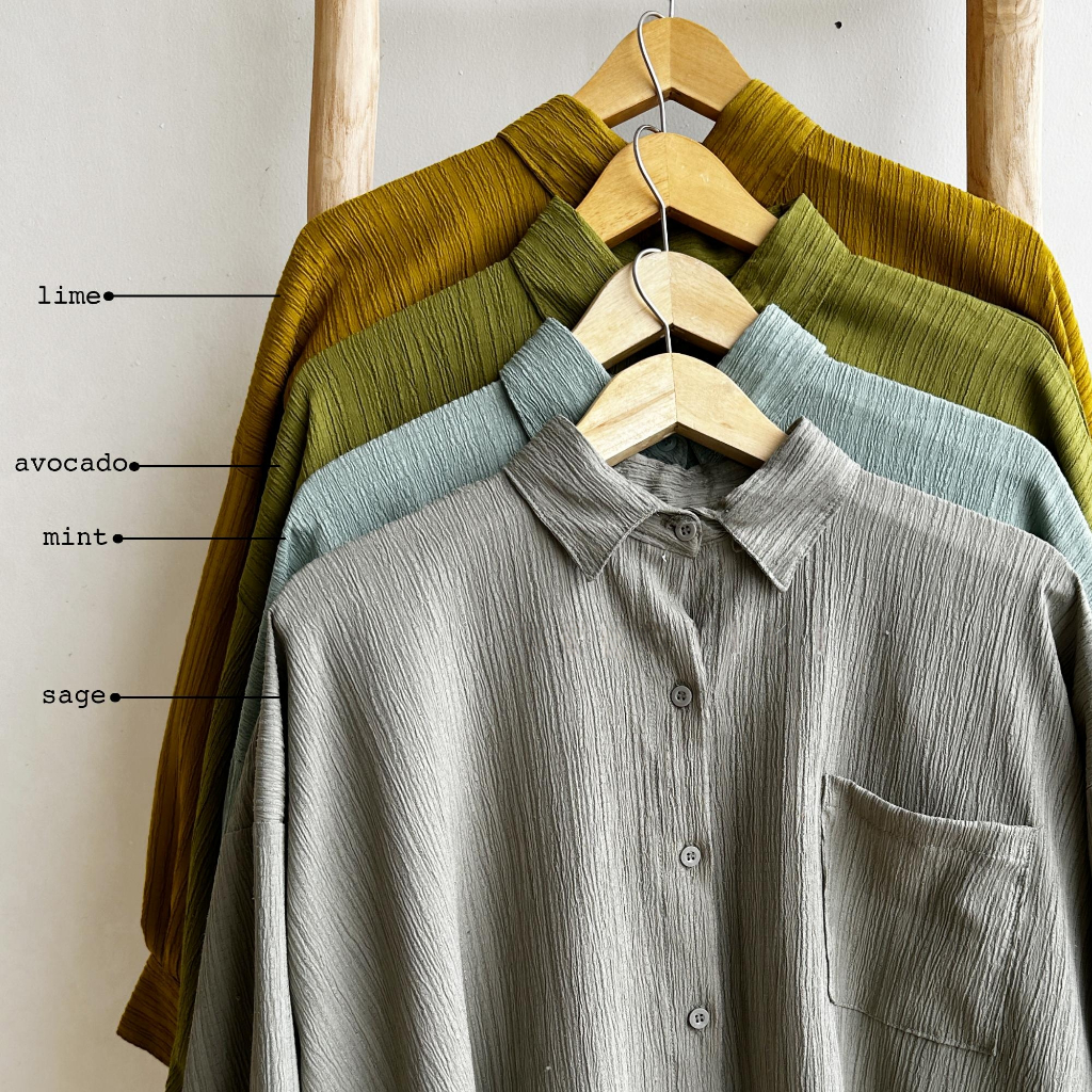 Jual Luna Shirt - Kemeja Wanita Basic Lady Crush Oversize - Kemeja ...