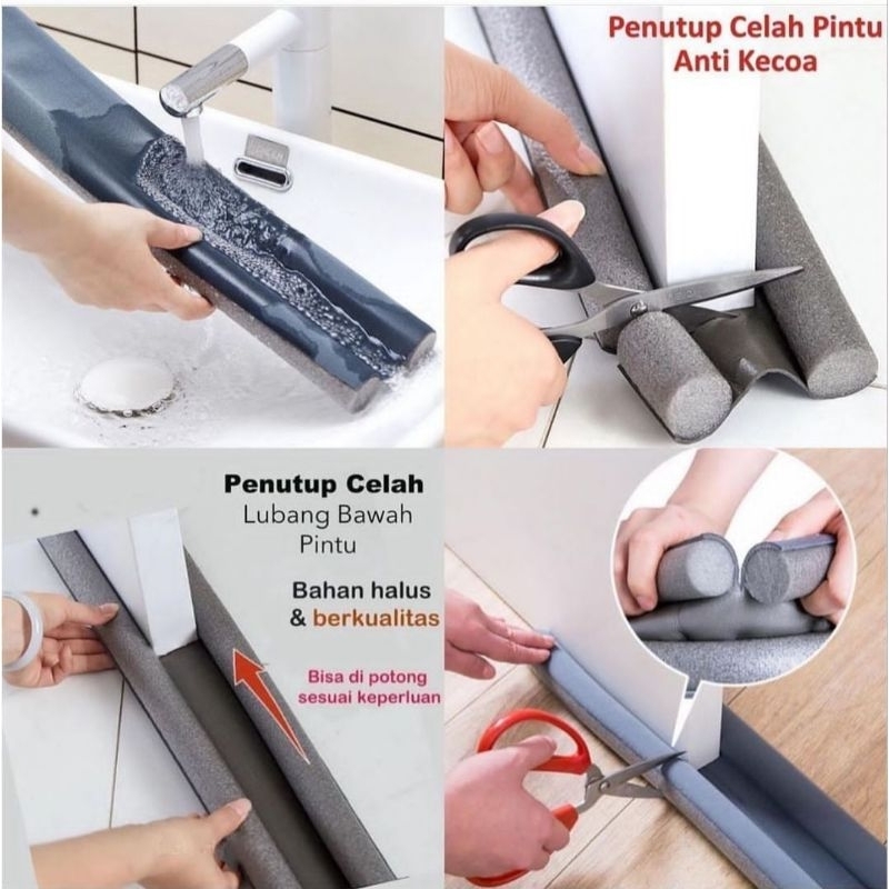 Jual BUSA PENUTUP CELAH LUBANG BAWAH PINTU/JENDELA 1 METER Murah ...