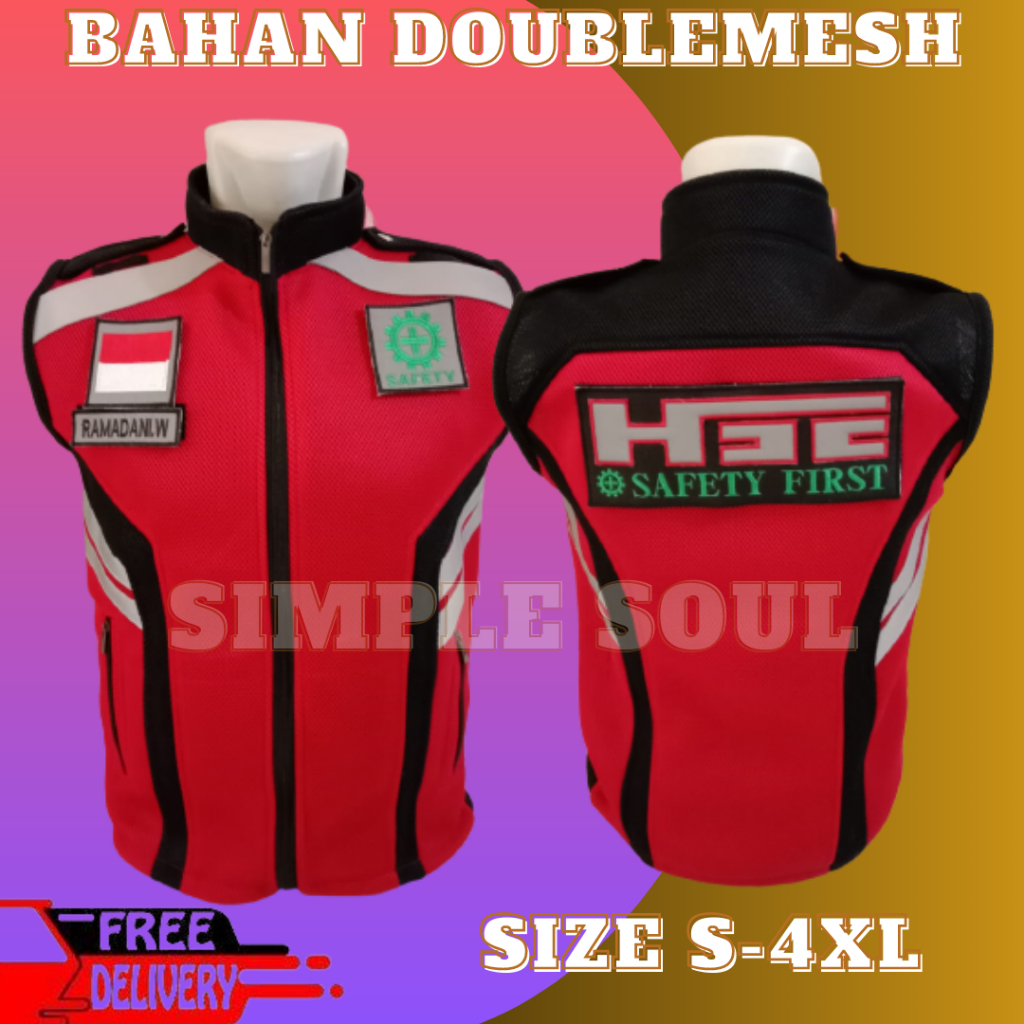 Jual Rompi HSE | Rompy Safety | Rompi Safety K3 Bahan MESH Tebal Rompi ...