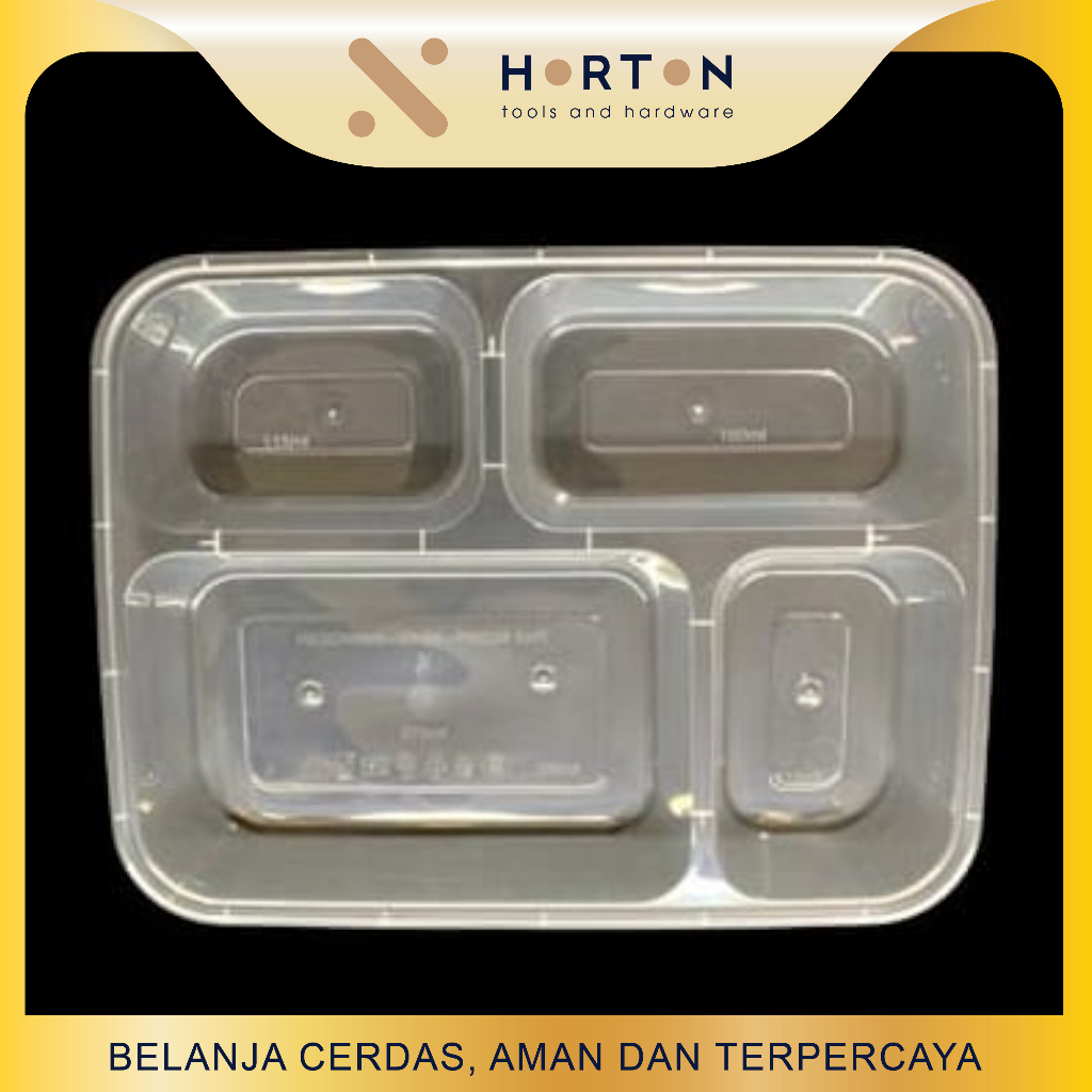 Jual Thinwall / Kotak Makan Bento Plastik 4 Sekat / Food Container | Shopee Indonesia