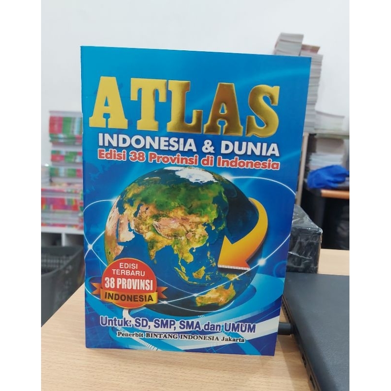 Jual Buku Atlas Indonesia Dan Dunia Edisi 38 Provinsi di Indonesia | Shopee Indonesia