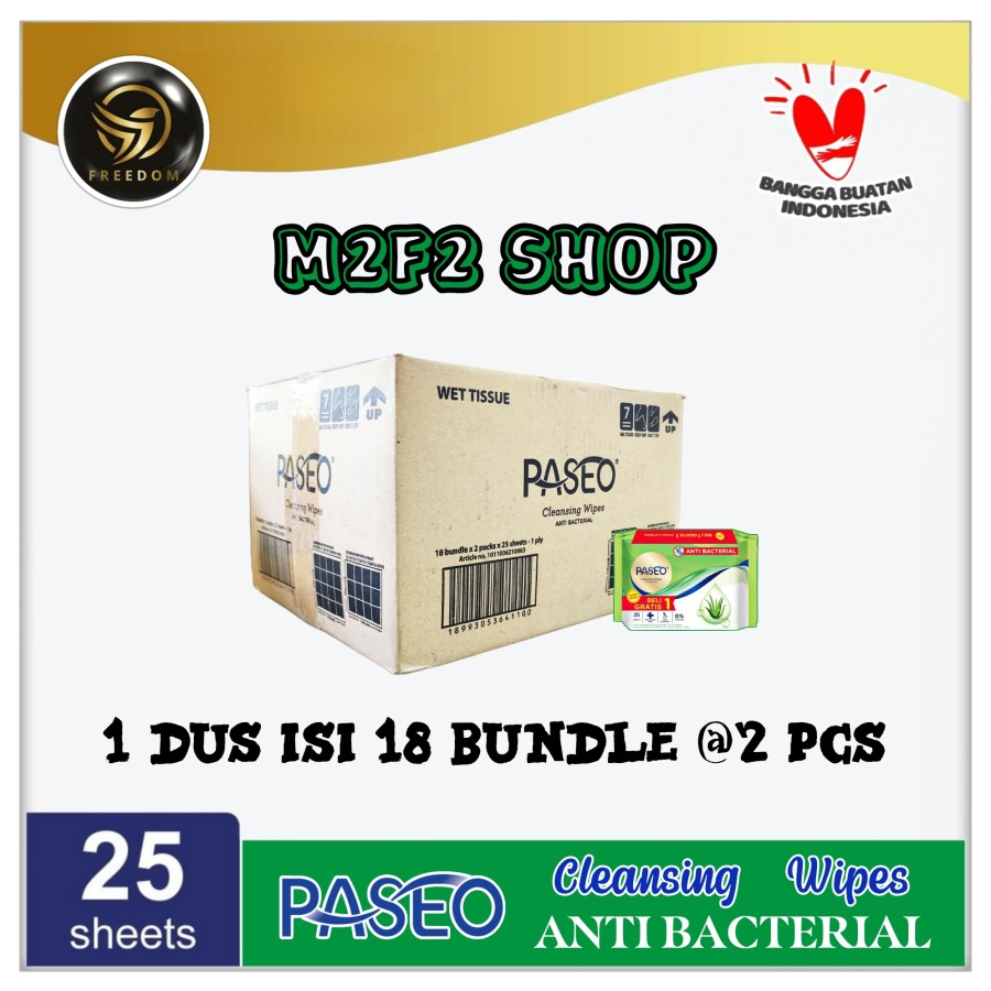 Jual Paseo Cleansing Wipes Antibacterial | Tisu Basah - 25 Sheets ...